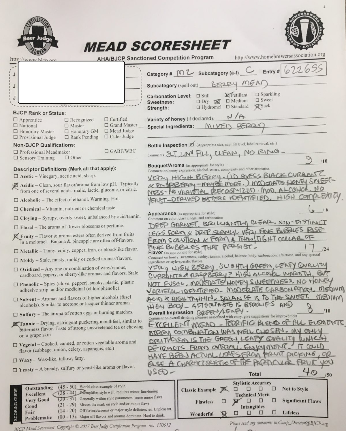 Producing a Good Mead Scoresheet – Beer Judge Certification Program